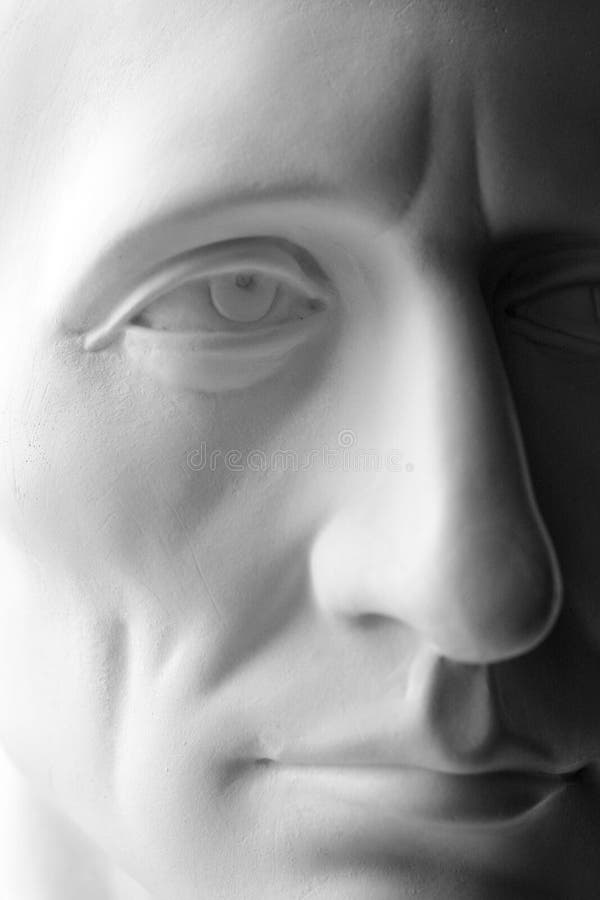 Face of Gypsum Roman Emperor Julius Caesar Stock Image - Image of ...