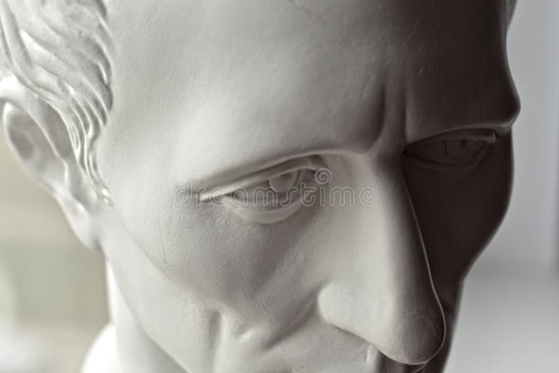 Face of Gypsum Roman Emperor Julius Caesar Stock Photo - Image of ...
