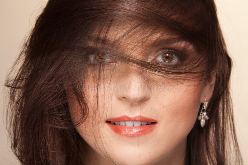 Face and hairs on wind stock image. Image of calm, hairstyle - 20770725