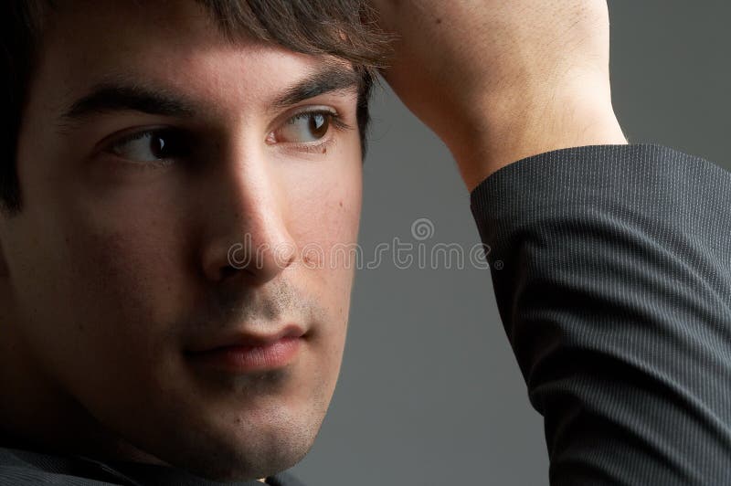 Face and hand from man stock image. Image of juvenile - 2482835