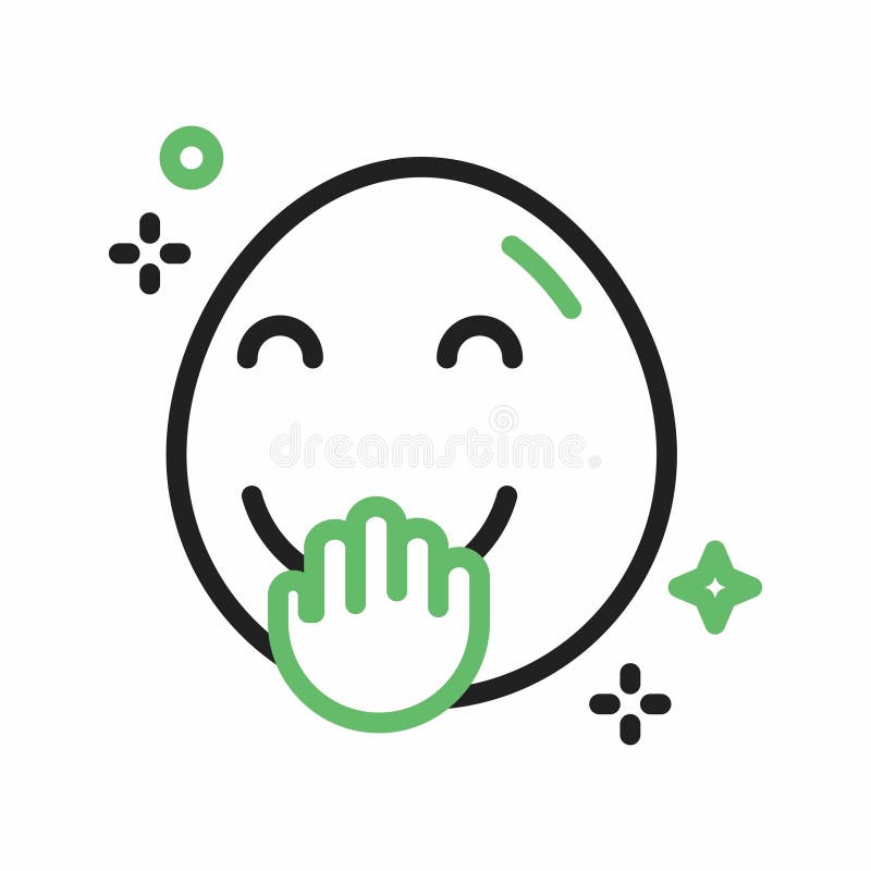 Face with Hand Over Mouth Icon Vector Image. Stock Vector ...