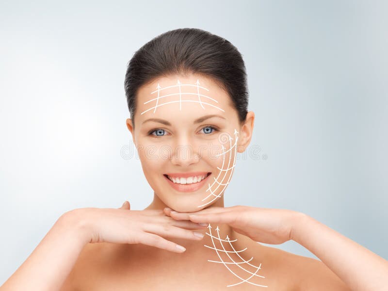 Face and Hands of Beautiful Woman Stock Photo - Image of healthcare ...