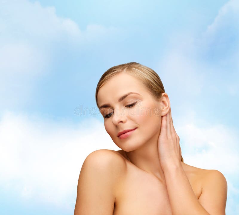 Face and Hands of Beautiful Woman Stock Photo - Image of healthcare ...