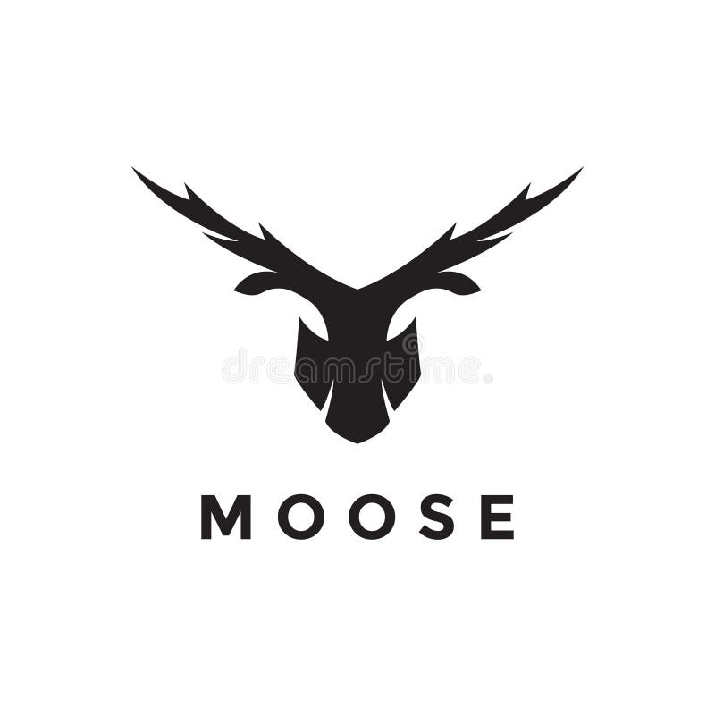 Face Head Modern Shape Moose Deer Logo Design Vector Graphic Symbol ...
