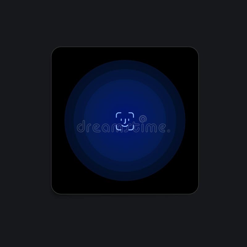 Face ID Digital Widget. UI Vector Illustration Stock Vector ...