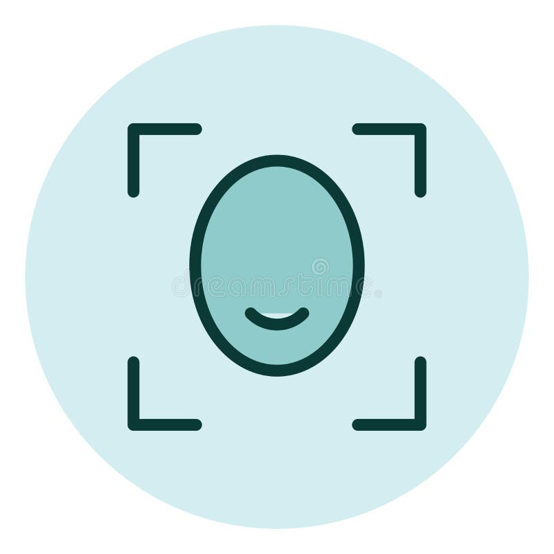 Face ID icon, icon stock vector. Illustration of human - 259396742