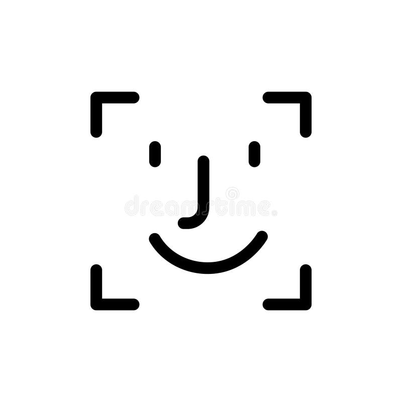 Face id icon stock vector. Illustration of editable - 331977212