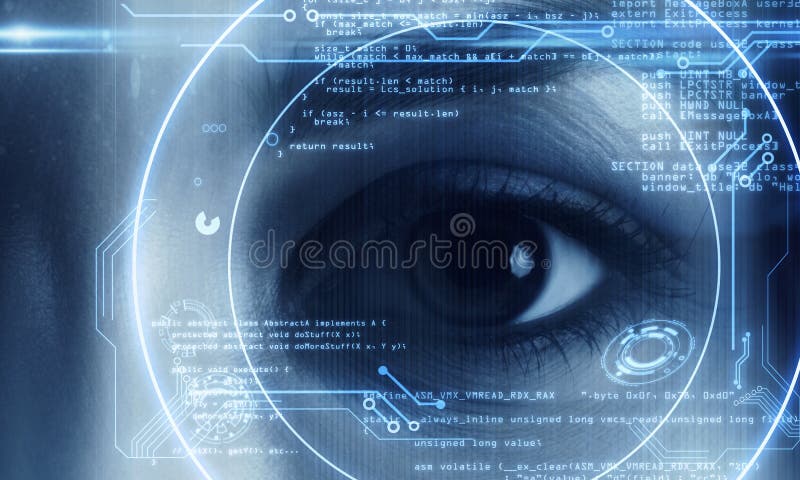 Face ID and Scanning Concept Stock Image - Image of information, eyes ...