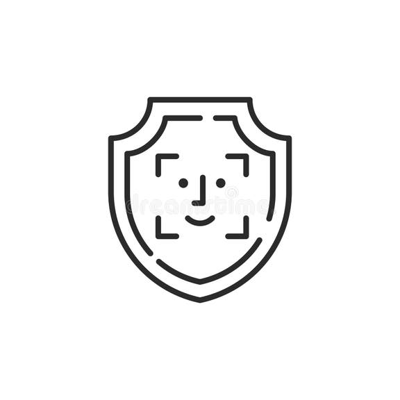 Face ID Security Icon stock illustration. Illustration of access ...