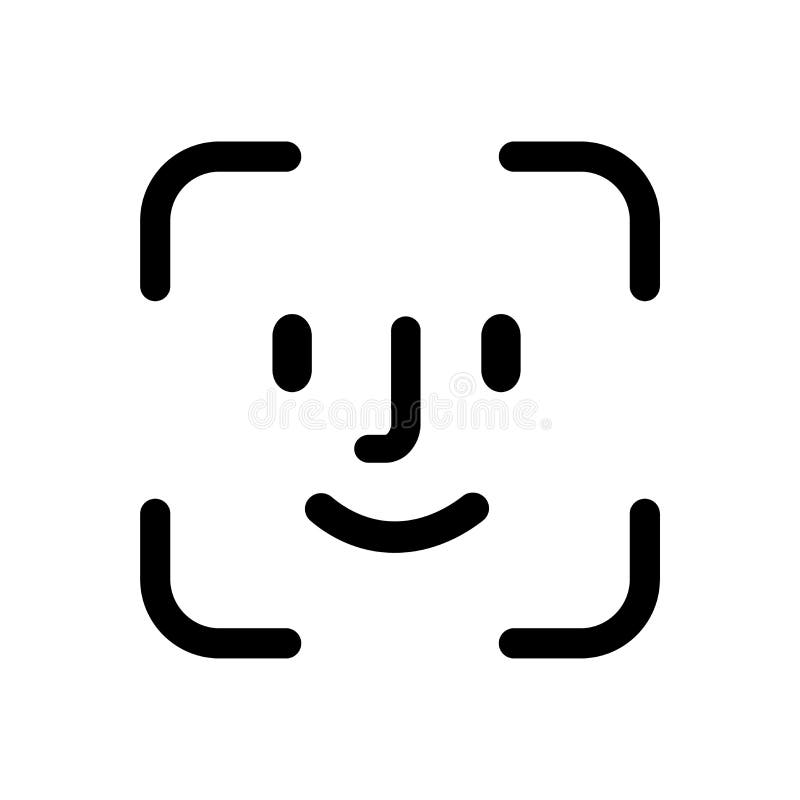 Face ID Symbol Sign, Vector Illustration, Isolate on White Background ...