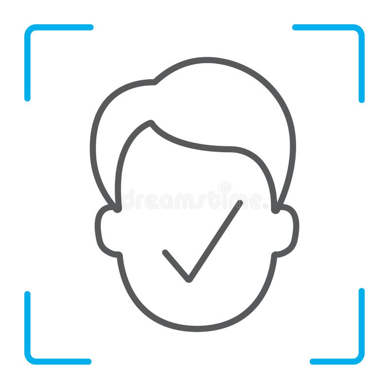 Face ID Line and Glyph Icon, Face Recognition and Face Identification ... Face ID Line and Glyph Icon, Face Recognition and Face Identification ...