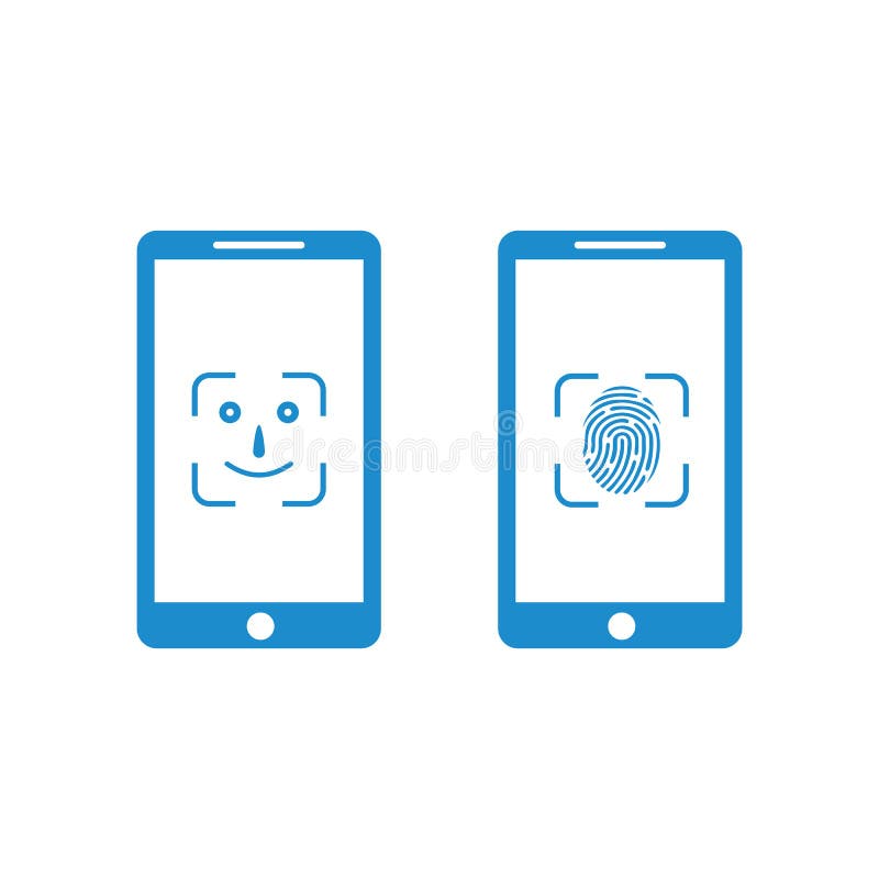 Face Id & Touch Id Icon Vector Design Symbol Stock Vector ...