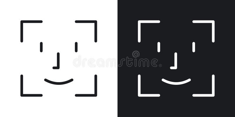 Face id vecor icon set stock vector. Illustration of scan - 340622430