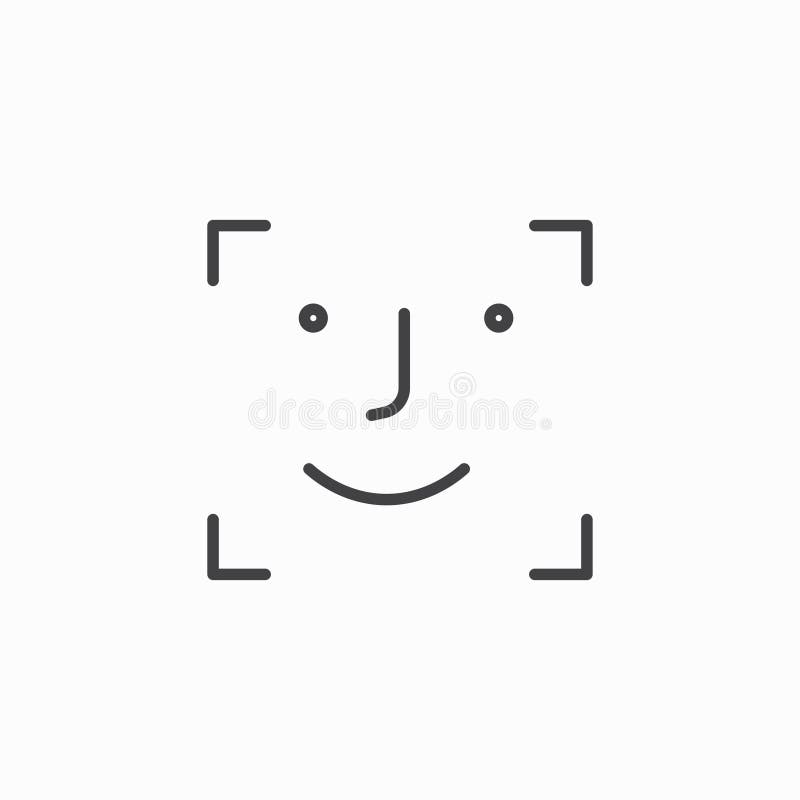 Face id vector icon set stock vector. Illustration of digital - 340398404