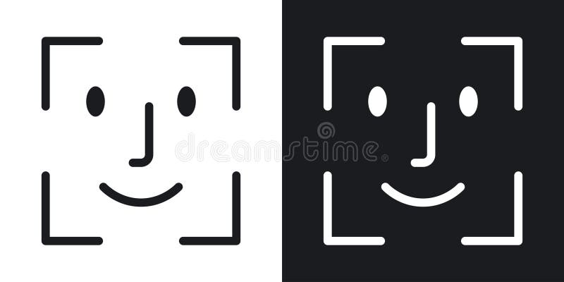 Face id vecor icon set stock vector. Illustration of face - 340460232