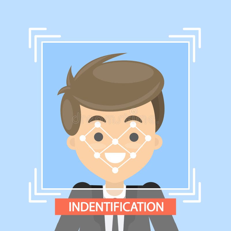 Face Identification Illustration. Stock Vector - Illustration of ...