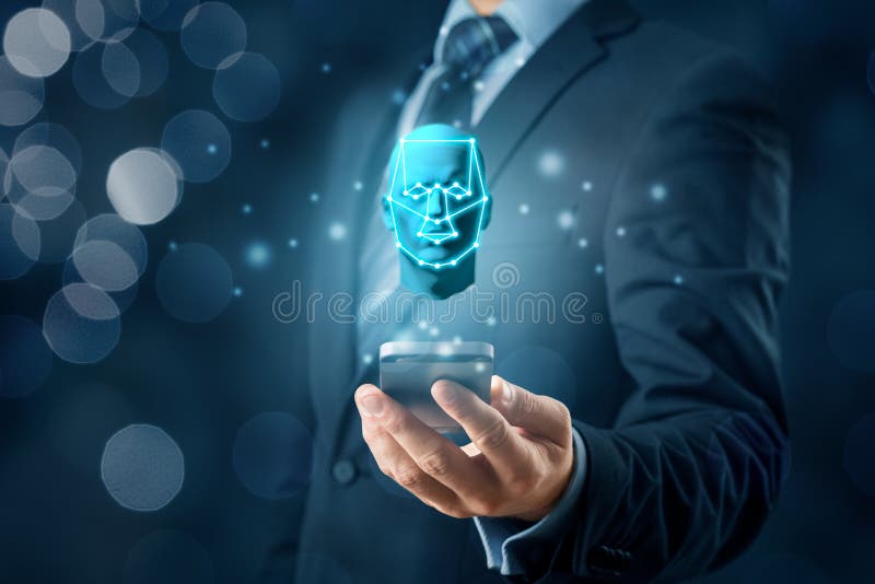 Face Identification Smart Phone Unlock Stock Image - Image of ...