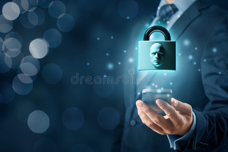 Face Identification Smart Phone Unlock Stock Image - Image of biometry ...