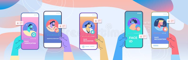 Face Identity Verification Scanning Facial Recognition Process Personal ...