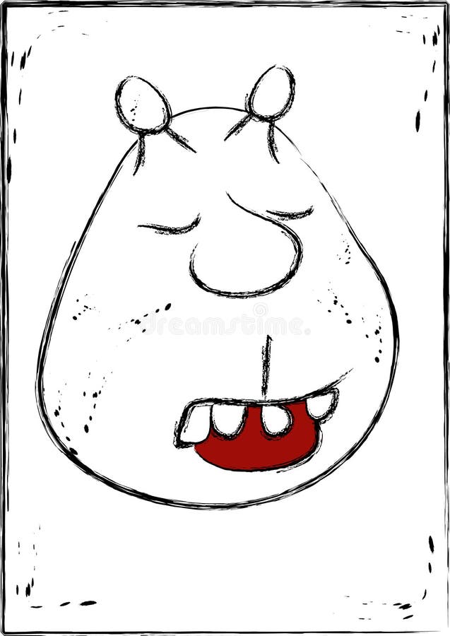 Face Illustration B&W stock illustration. Illustration of generic - 1932099