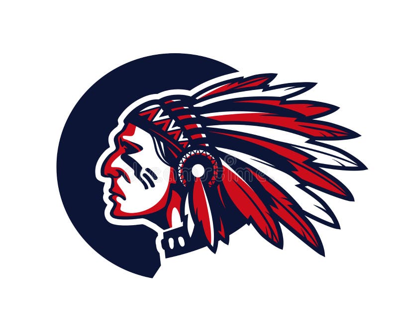 American Indian Chief Vector Logo or Icon Stock Vector - Illustration ...