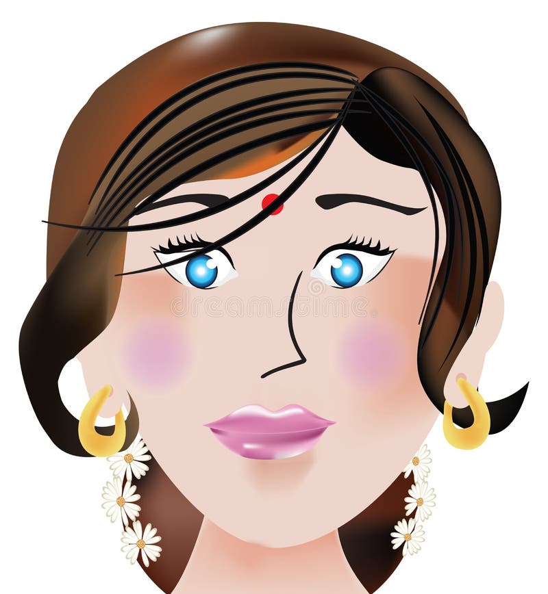 Face indiana, ilustração ilustração do vetor. Ilustração de branco ...