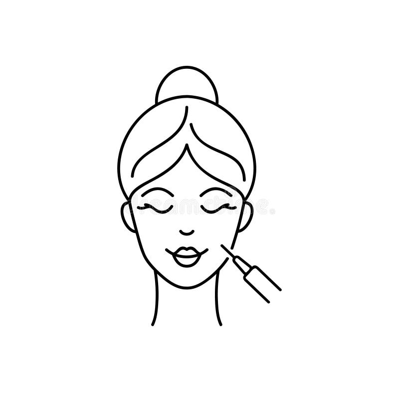 Face injection icon stock vector. Illustration of medical - 224173914