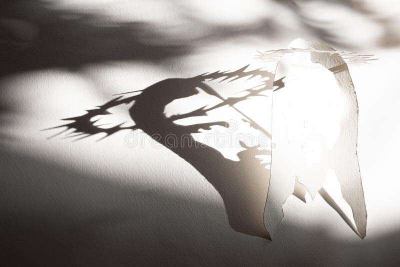 Face of Jesus Made with Shadow and Head Burning in Light Stock Image ...