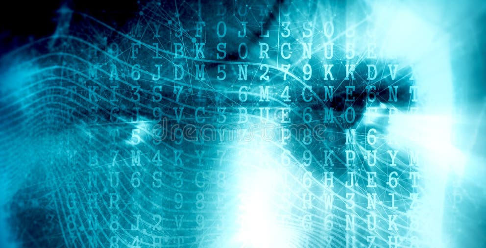 Face of Kid with Digital Matrix. Concept of Artificial Intelligence and ...