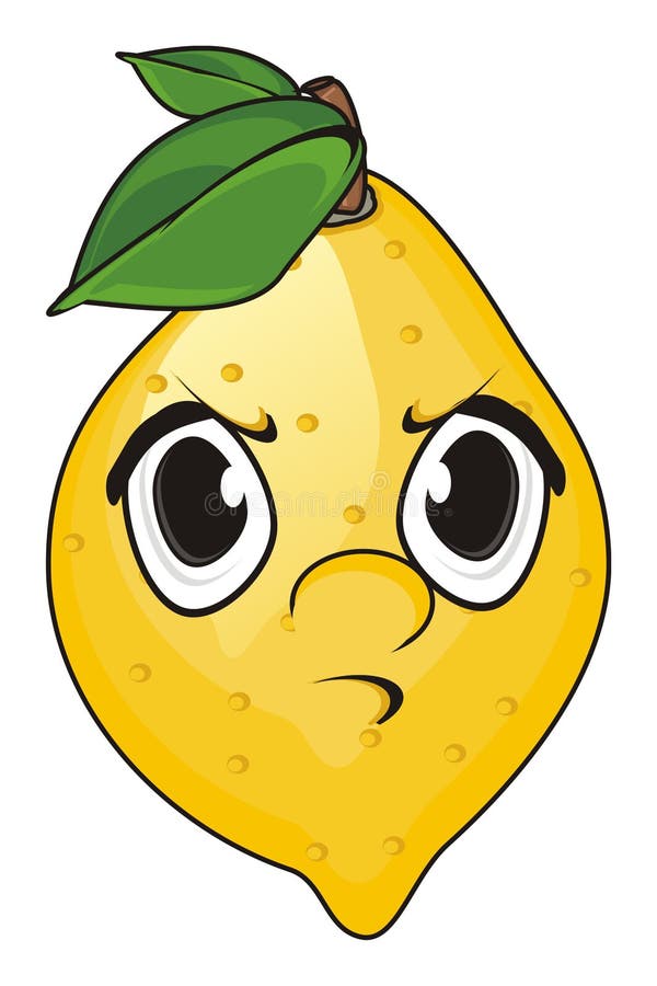 Face of lemon thinking stock illustration. Illustration of dream - 89789218