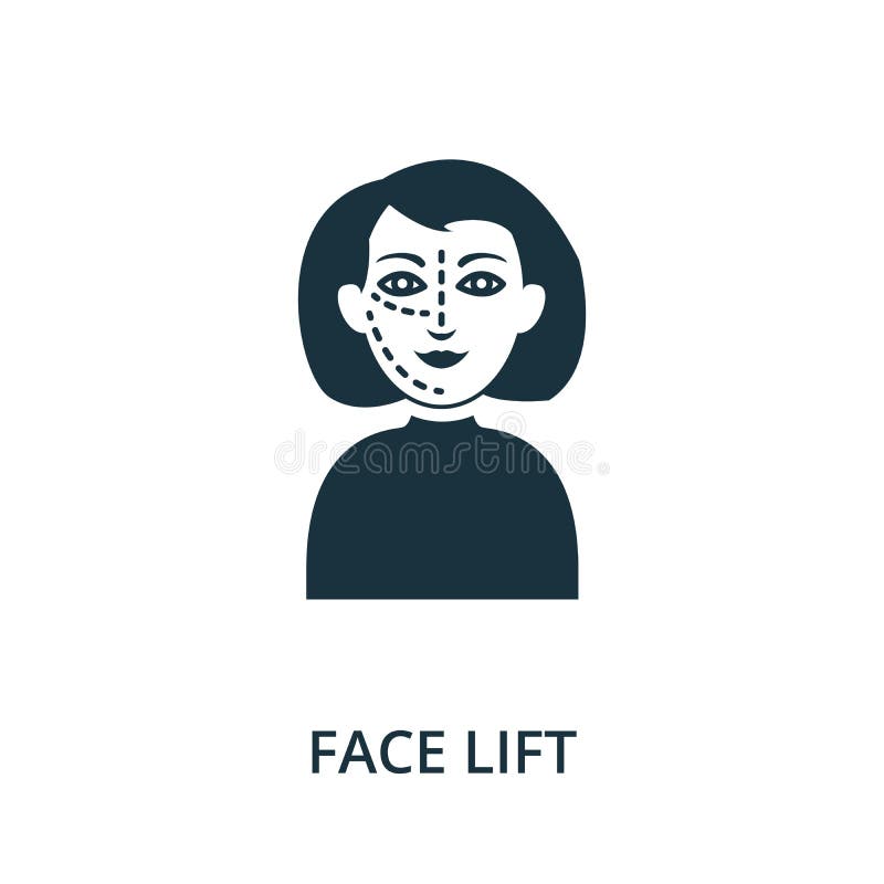 Face Lift Icon From Plastic Surgery Collection Simple Line Element