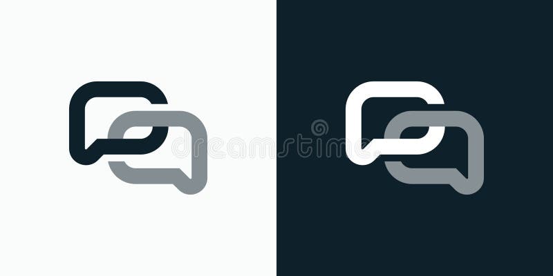 Face Line Chat Bubble Vector Logo Design Stock Vector - Illustration of ...