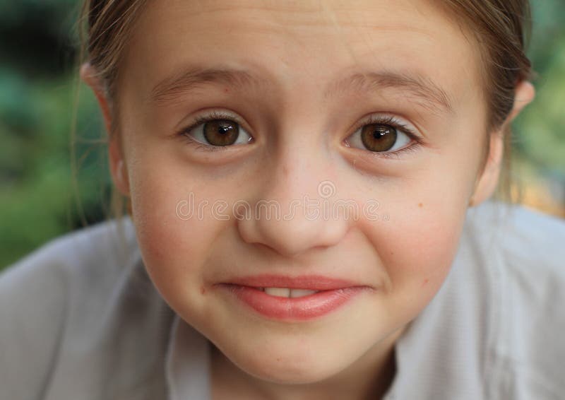 Face of little girl stock photo. Image of portrait, emotions - 34368736