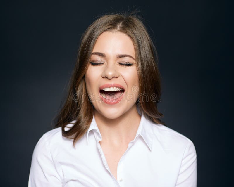 Face Look in Awkward Situation of Young Woman. Stock Image - Image of ...