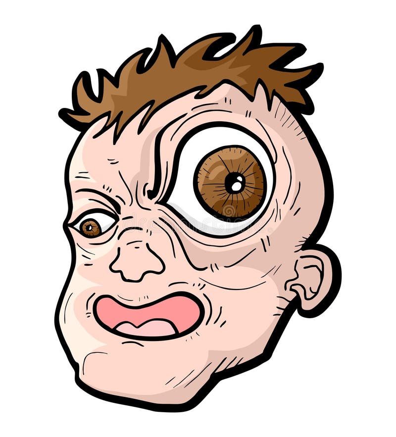 Face louca ilustração do vetor. Ilustração de projeto - 40786051