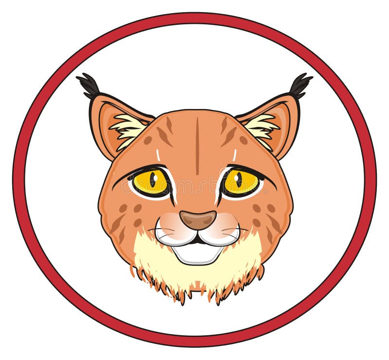 Cartoon Lynx Sign stock vector. Illustration of lynx - 47475533