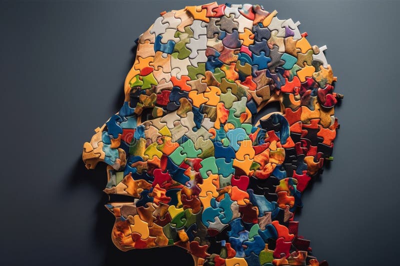 Face Made of Colorful Puzzle Pieces, Representing Fresh Ideas and the ...