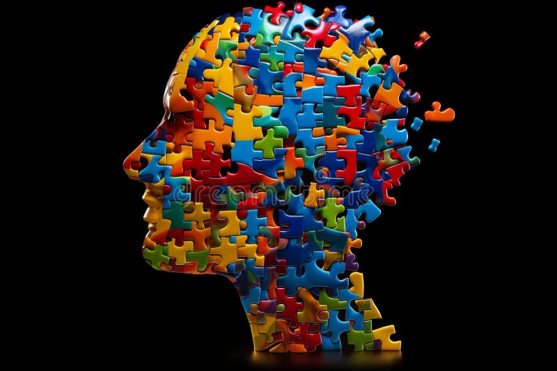Face Made of Colorful Puzzle Pieces, Representing Fresh Ideas and the ...