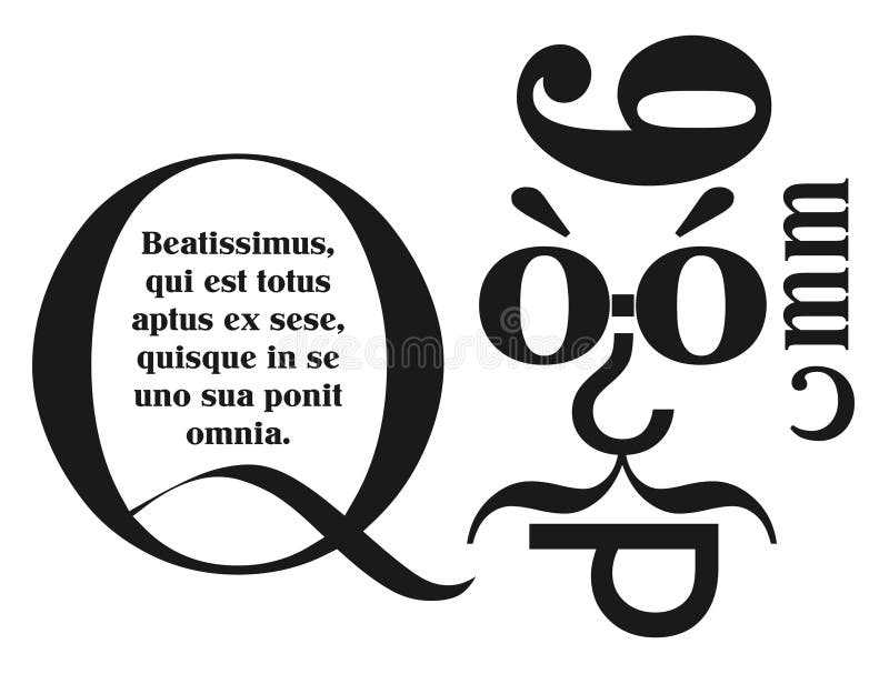 Face Made of Letters, Typographic Portrait Stock Vector - Illustration ...