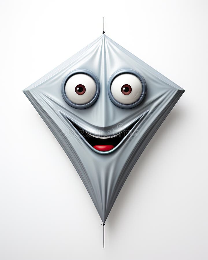 A Blue Kite with Eyes and a Smile on it S Face. Generative Ai Stock ...