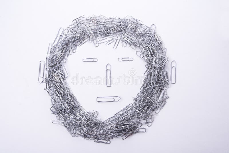 Face Make Paper Clips White Stock Photos - Free & Royalty-Free Stock ...