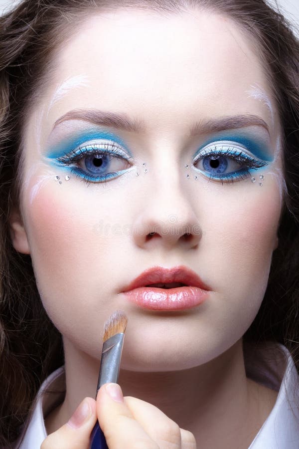 Face make-up stock photo. Image of paste, woman, caucasian - 16980420