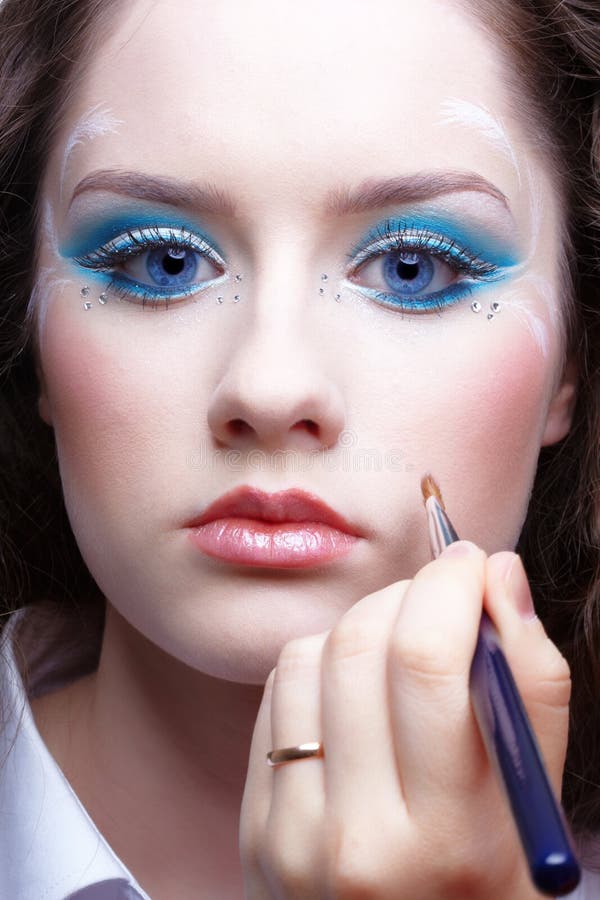 Face make-up stock photo. Image of concentration, beauty - 17050924