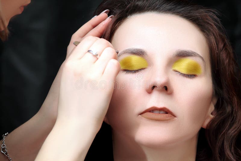 Face make-up stock photo. Image of eyes, people, eyelashes - 106762414