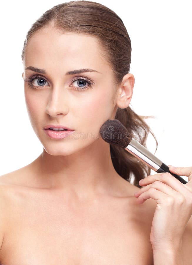 Face makeup stock photo. Image of makeup, lady, hand - 33024042