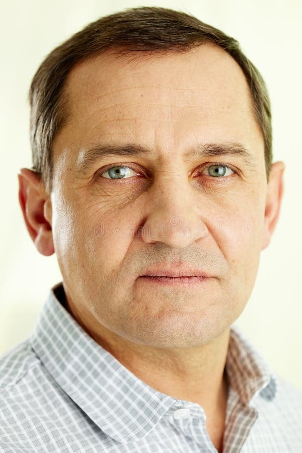Portrait of a Handsome Middle Aged Man Stock Photo - Image of ...