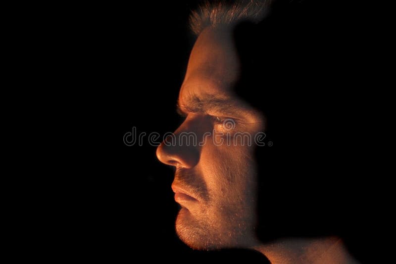 Face of man stock photo. Image of contrast, looking, eyes - 3851098