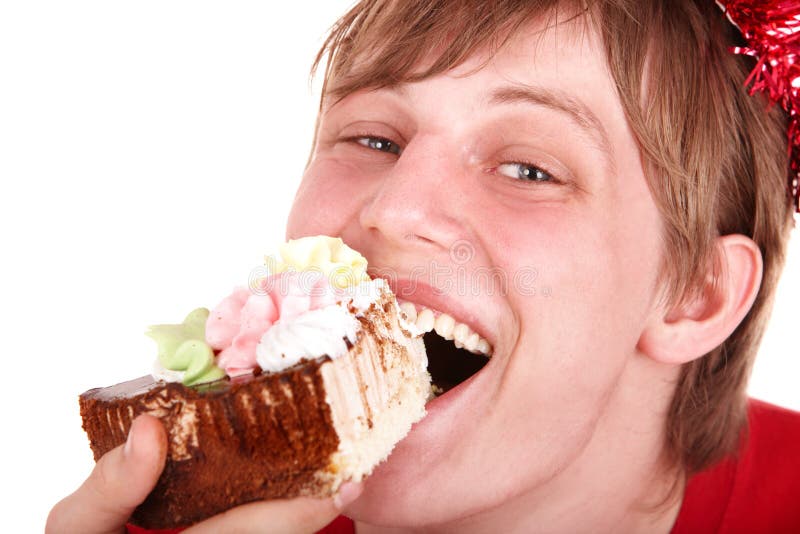 384 Happy Man Eating Chocolate Cake Stock Photos - Free & Royalty-Free ...
