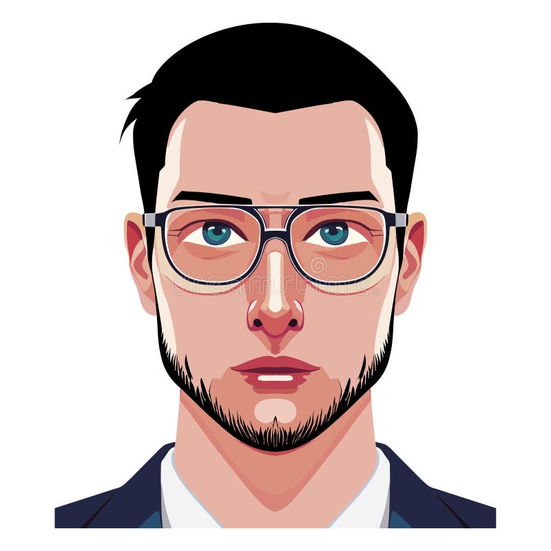 Face man stock vector. Illustration of style, caucasian - 277717468