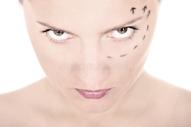 Face marking stock image. Image of correcting, health - 20575881
